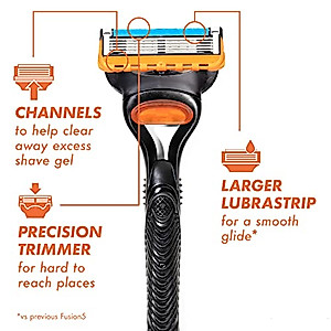 Gillette Fusion5 Mens Razor Blade Refills, 12 Count, Lubrastrip for a More Comfortable Shave