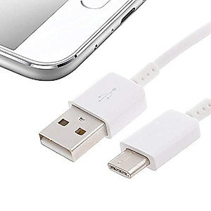 Two (2) OEM Samsung USB-C Data Charging Cables for Galaxy S9/S9 Plus/S8/S8+/Note8 -White EP-DN930CWE- Bulk Packaging