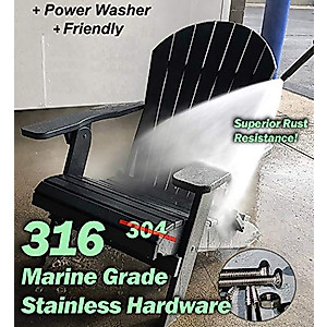 DuraWeather Poly® Classic King Size Folding Adirondack Chair (Antique Mahogany)