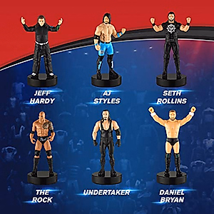 WWE Superstar Stampers, Set of 12 - Self-Inking WWE Superstars for Crafts, Party Decor, Cake Toppers Gifts - Ultimate Warrior, Roman Reigns, Kofi Kingston More by PMI, 2.3-2.5 in. Tall.