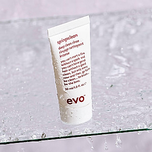 EVO Springsclean Shampoo - Deep Cleansing & Gentle Moisturizing - For Natural Shiny Soft Curly & Wavy Hair - Travel Size, 30ml / 1.01fl.oz