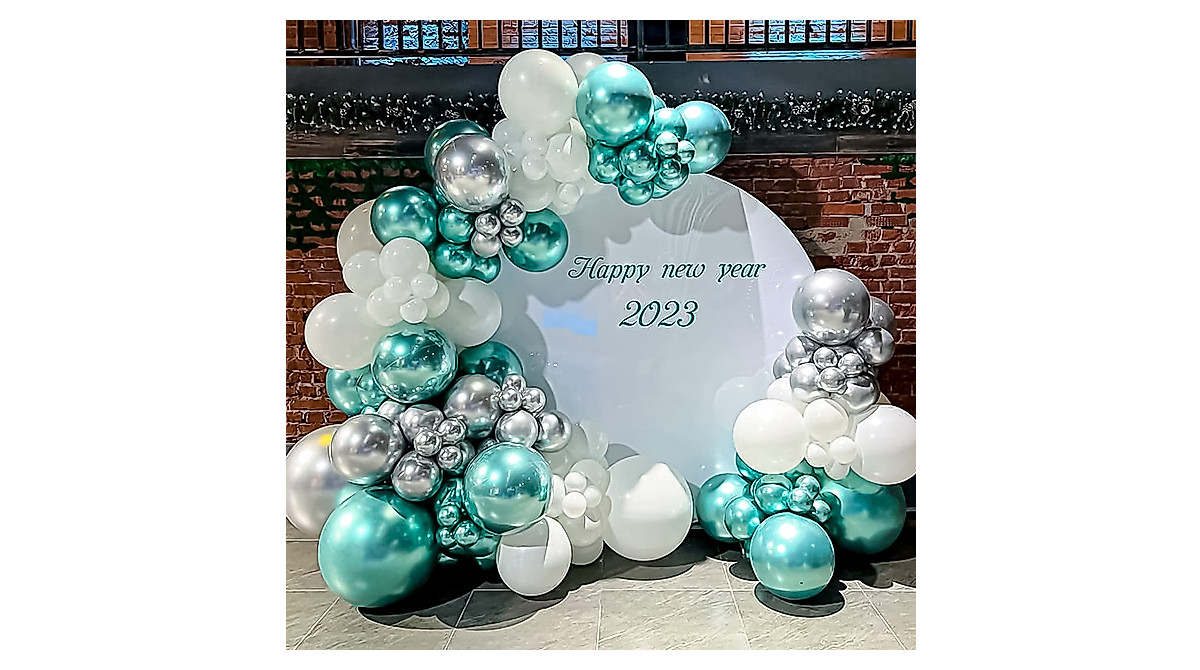 RUBFAC 65pcs Turquoise Balloons for Every Occasion