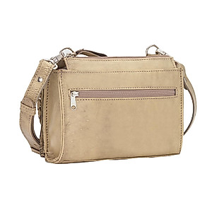 American West Women's Two Step Small Crossbody Bag Sand One Size