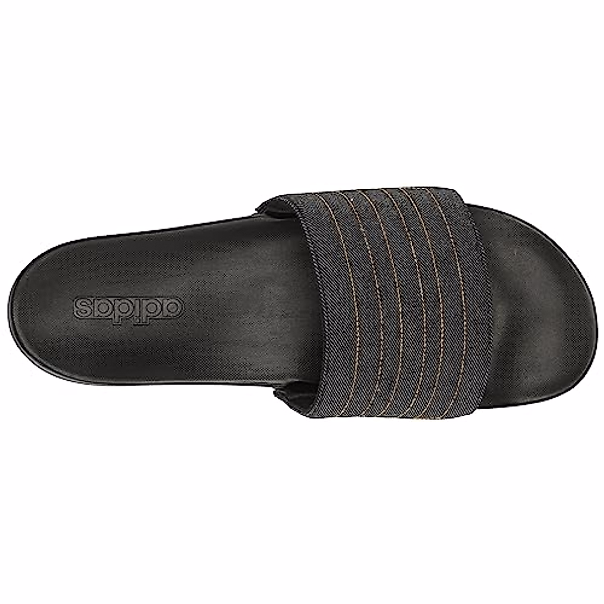 adidas Unisex Adilette Comfort Slide Sandal, Core Black/Preloved Yellow/Core Black, 15 US Men