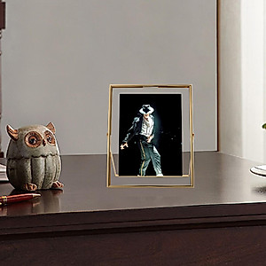 AhaGo Gold Floating Frame (8"×10", 2 Set), For Picture 7x9, 6x8, 5x7, Tabletop Shelf Photo Frames, Classy for Mother's Day, Wedding or Birthday