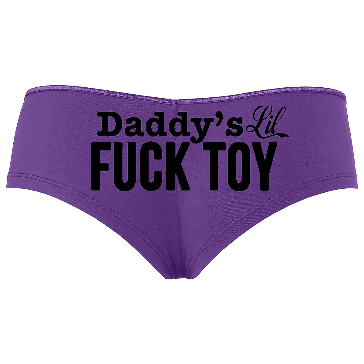 Knaughty Knickers Daddys Little Lil Fuck Toy Fucktoy DDLG BDSM Owned Boyshort Black