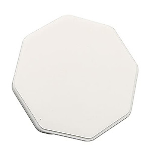 Curtain Rod Holder MEETOOT 2pcs Shower Curtain Rod Mount Holder For Wall Adhesive Bathroom Shower Rod Tension Retainer Hexagonal White with Screws DIY Shower Rod