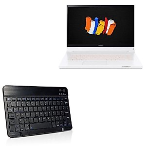 BoxWave Keyboard Compatible with Acer ConceptD 7 Ezel CC715-71-7163 (15.6 in) - SlimKeys Bluetooth Keyboard, Portable Keyboard with Integrated Commands - Jet Black