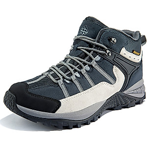 Wando Women's Winter Waterproof Boots Lightweight and hard-wearing Outdoor Hiking Shoes Anti slip Work Boots Tactical Boots.