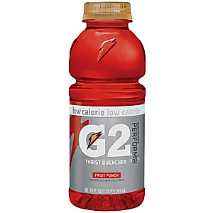 Gatorade G2 Sports Drink, Fruit Punch, Low Calorie, 20-Ounce Bottles (Pack of 24)