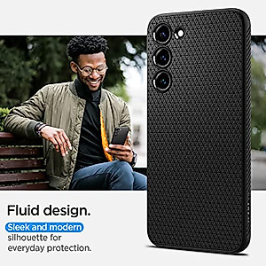 Spigen Liquid Air Designed for Galaxy S23 Plus Case (2023) - Matte Black