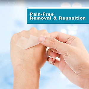 LotFancy Transparent Medical Tape, 2 Rolls, Adhesive Clear Hypoallergenic Surgical Tape, PE First Aid Tape for Wound, Bandage, 1inch x 10Yards, Sensitive Skin, Latex Free