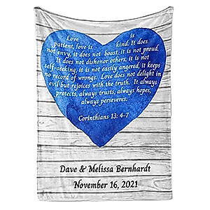 Personalized Wedding Gifts for Bride and Groom, Wedding Blanket Throw, Wedding Gifts for Couple, Bride Gifts, Bride to Be Present, Couples Blanket Personalized, Bridal Shower Gift (D2-60"x80"-Fleece)