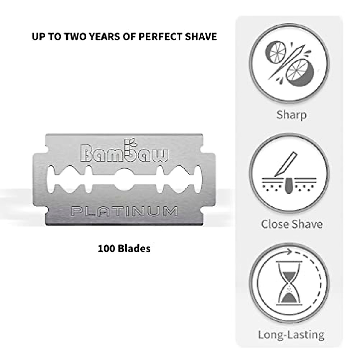 Safety Razor Blades | Swedish Steel Replacement Razor Blades | 100 Pack - 18 to 24 months supply | Bambaw