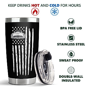 34HD Classic Dad Tumbler with Lid, 20oz Stainless Steel Vacuum Insulated Car Mug, Im Not Old Im Classic Tumbler, Birthday Christmas Father Day Gifts for New Papa Bonus Dad Husband Grandpa