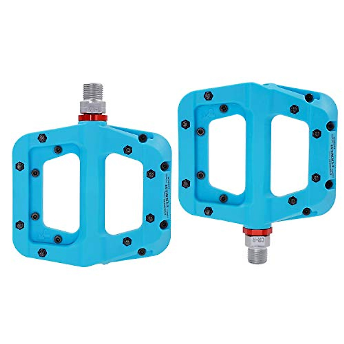 FOOKER MTB Pedals Mountain Bike Pedals 3 Bearing Non-Slip Lightweight Nylon Fiber Bicycle Platform Pedals for BMX MTB 9/16"