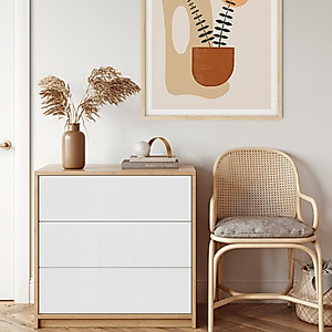 White Wallpaper (Thicker can Cover up Dark Wall) Peel and Stick (118 inch x17.7 inch) Removable Wallpaper, Self Adhesive Textured, Vinyl Waterproof Wallcovering for Bedroom Living Room