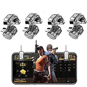Onyehn 2Pairs Upgraded Version Metal Button Smart Phone Game Trigger L1 R1 Shooter Gamepad Joysticks Shooting Game for PUGB Controller Game Pad Accessories
