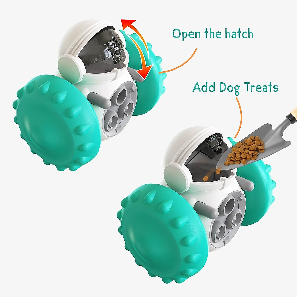 Treat Dispensing Dog Toys, Dog Puzzle Toys, Interactive Toys for Smart Small Medium Dogs, Puppy Toys for Boredom, Treat Dispenser Slow Feeder to Improve Pets Digestion Keep Them Busy (Blue)