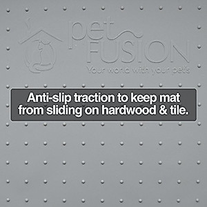 PetFusion ToughGrip Waterproof Cat Litter Mat w/Inner Channels & Raised Outer Lip | Large | Premium Grade Silicone | Great Addition to Your Cat Litter Box & Housebreaking Cat Supplies Needs