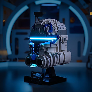 BrickBling LED Light Compatible with Lego Captain Rex Helmet Set 75349 (Lights Only), New 2023 Lighting Compatible with Lego Helmet- Light up Your Model