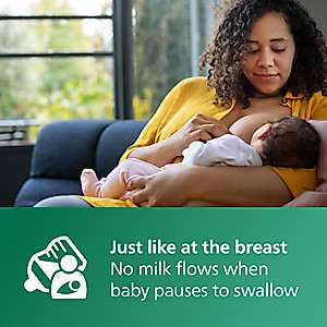 Philips Avent Natural Glass Baby Bottles with Natural Response Nipples (Slow Flow, Flow 2), 4oz, 4-Pack, SCY910/04