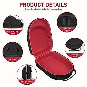 Generic Travel Baseball Cap Organizer And A Wash Bag, Perfect Hat Storage For Baseball Caps Dust Free, Waterproof Hat Protector, Great Hat Storage Box And Gift For Cap Lovers, Black/Black