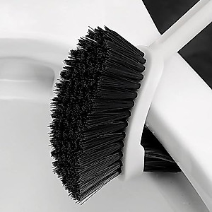 Plastic Toilet Brush Modern Toilet Bowl Brush Wall Mount Long Handle Toilet Cleaner Brush and Holder Set 4.7 X 20 Inches