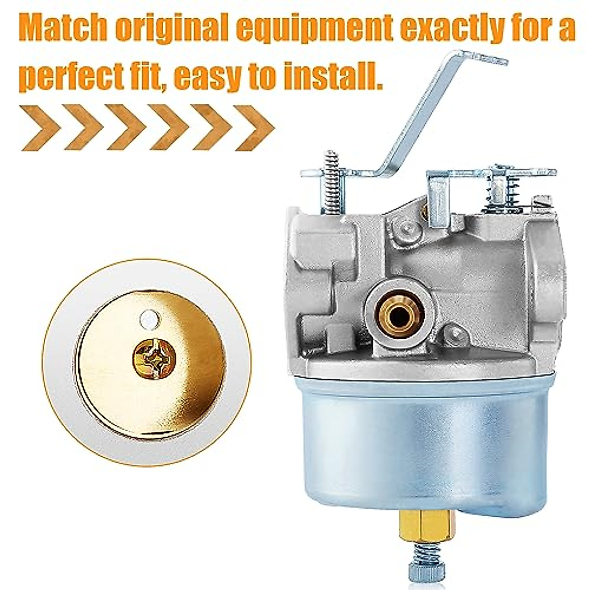 QAZAKY Carburetor Compatible with Tecumseh 631793 631440 H70 H80 7HP 8HP 9HP Snowblower Snowthrower Troy Bilt Chipper Vac 47279 47261 65582V Shredder Horse Tillers MIA10291 Snow Thrower