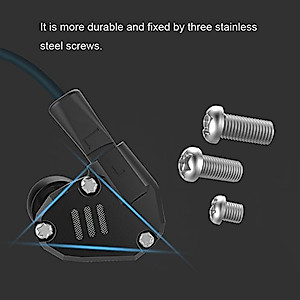 Quad Driver Headphones,ERJIGO KZ ZS6 High Fidelity Extra Bass Earbuds Without Microphone,with Detachable Cable (with Mic, Black)