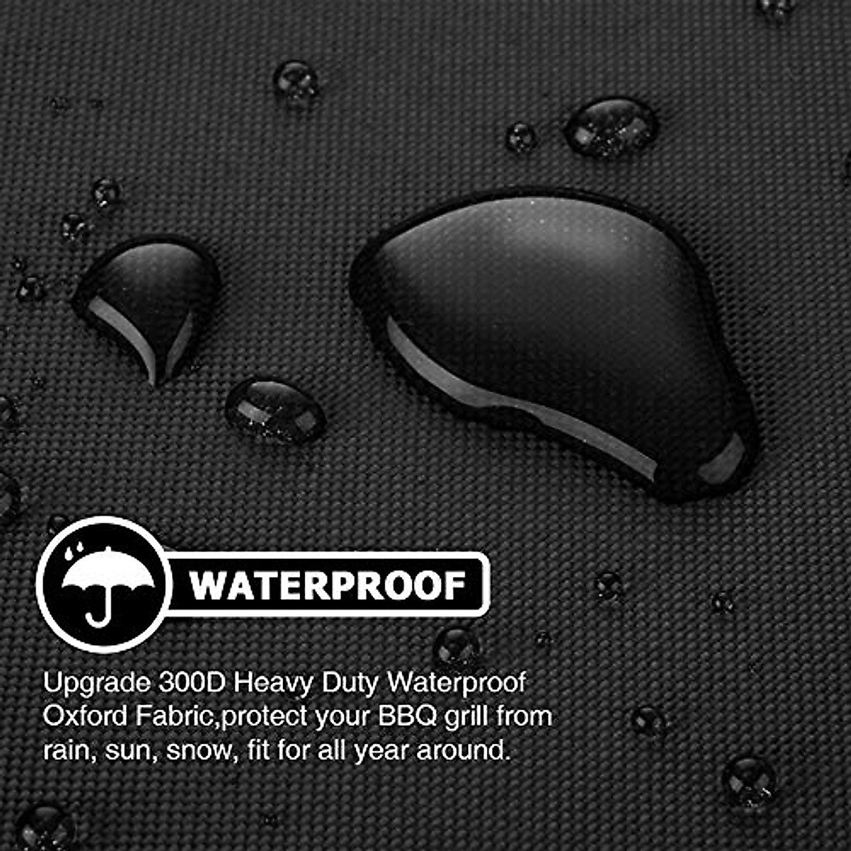 LBTING Grill Cover, 40-inch Heavy Duty 300D Oxford Waterproof Windproof UV Resistant BBQ Gas Grill Cover for Outdoor Barbecue Fit Most Brands Weber, Brinkmann, Char Broil, Holland