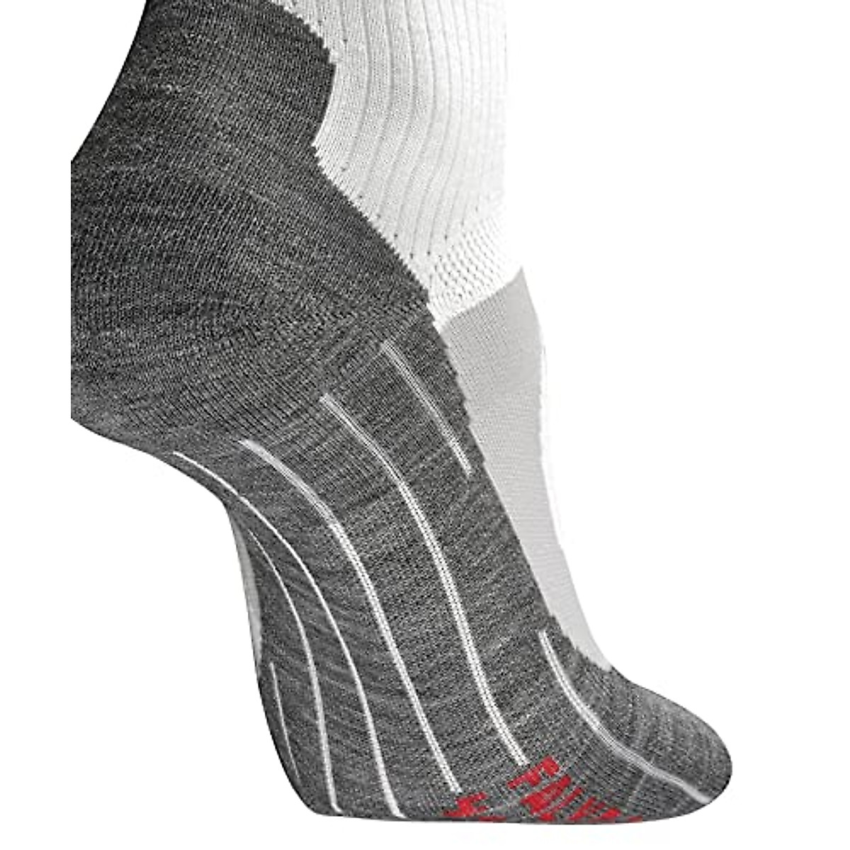 FALKE Women's RU4 Endurance Cool Running Socks, Mid Calf, Medium Cushion, Athletic Sock, Breathable Quick Dry, Nylon, White (White-Mix 2020), 8-9, 1 Pair