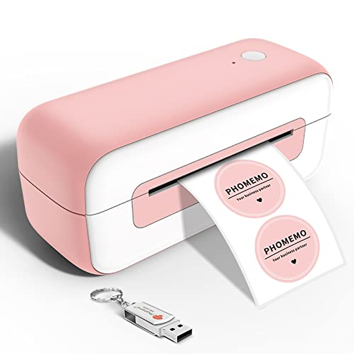 Phomemo Label Printer & 2” Pink Direct Thermal Labels