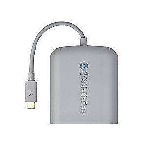 [Works with Chromebook Certified] Cable Matters USB C Hub Multiport Adapter with 4K DisplayPort, 2X USB 2.0, 100Mbps Fast Ethernet, and 60W PD