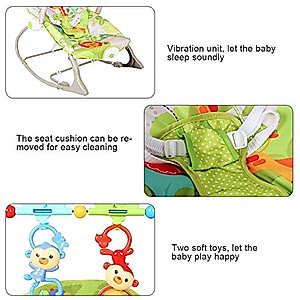 Ichiias Baby Chair Detachable Soft Baby Rocking Chair Cradle with Two Toys