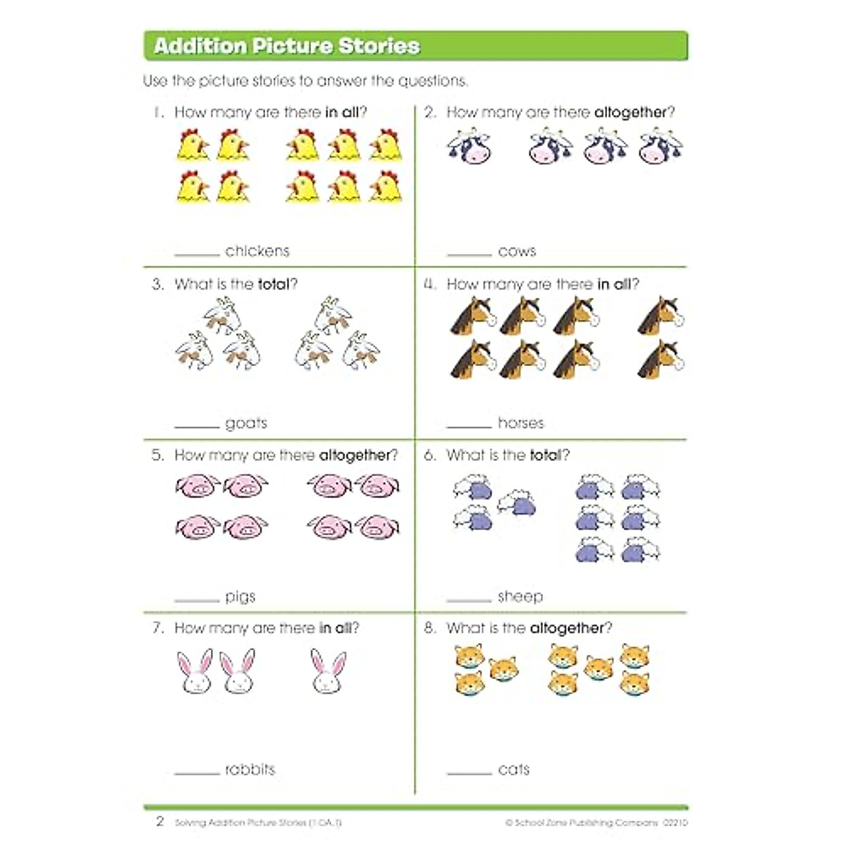 School Zone - Word Problems Workbook - 64 Pages, Ages 6 to 8, 1st Grade, 2nd Grade, Math, Picture Stories, Graphs, Calendars and Clocks, and More (School Zone I Know It!® Workbook Series)
