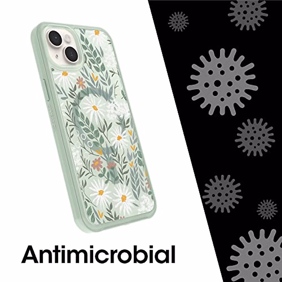 OtterBox iPhone 14 Plus Symmetry Series+ Case - SAGE ADVICE (Green), ultra-sleek, snaps to MagSafe, raised edges protect camera & screen