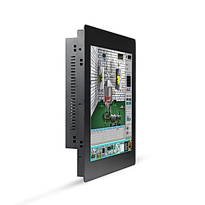 HUNSN 17" LED Industrial 2MM Embedded Panel PC, 5 Wire Resistive Touch Screen, Intel J1900, Windows 11 Pro or Linux Ubuntu, PW04, 1280 x 1024, VGA, 4 x USB, LAN, 3 x COM, 8G RAM, 256G SSD