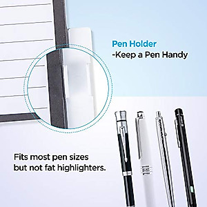 Notepad with Pen Holder, 5 Pack Full Magnetic Back Large Notepads for Grocery List, Shopping List, To-Do List, Reminders, Recipes, Memo Notepad with Animal Designs | 100 gsm Thick Paper 50 Sheets