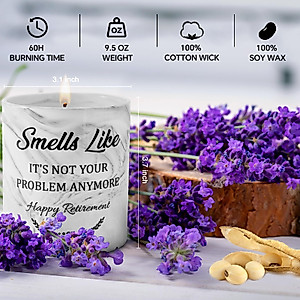 Retirement Gifts for Women - Happy Retirement Gifts 2024-Coworker Leaving Gifts-Farewell Gifts-Funny Retirement Gifts for Coworker, Boss, Teacher, Nurse, Bestie, Dad, Mom Retired-9.5 Oz Lavender