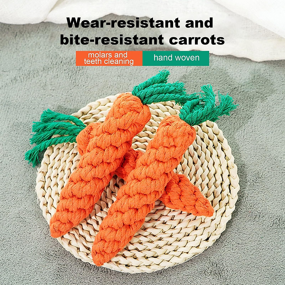 PERZOE Dog Toys, Carrot Shape Chew Toy,Squeaky Gift for Puppy Birthday Cute Toys for Small to Medium Dogs,Durable Toy for Aggressive Chewer Carrot Set