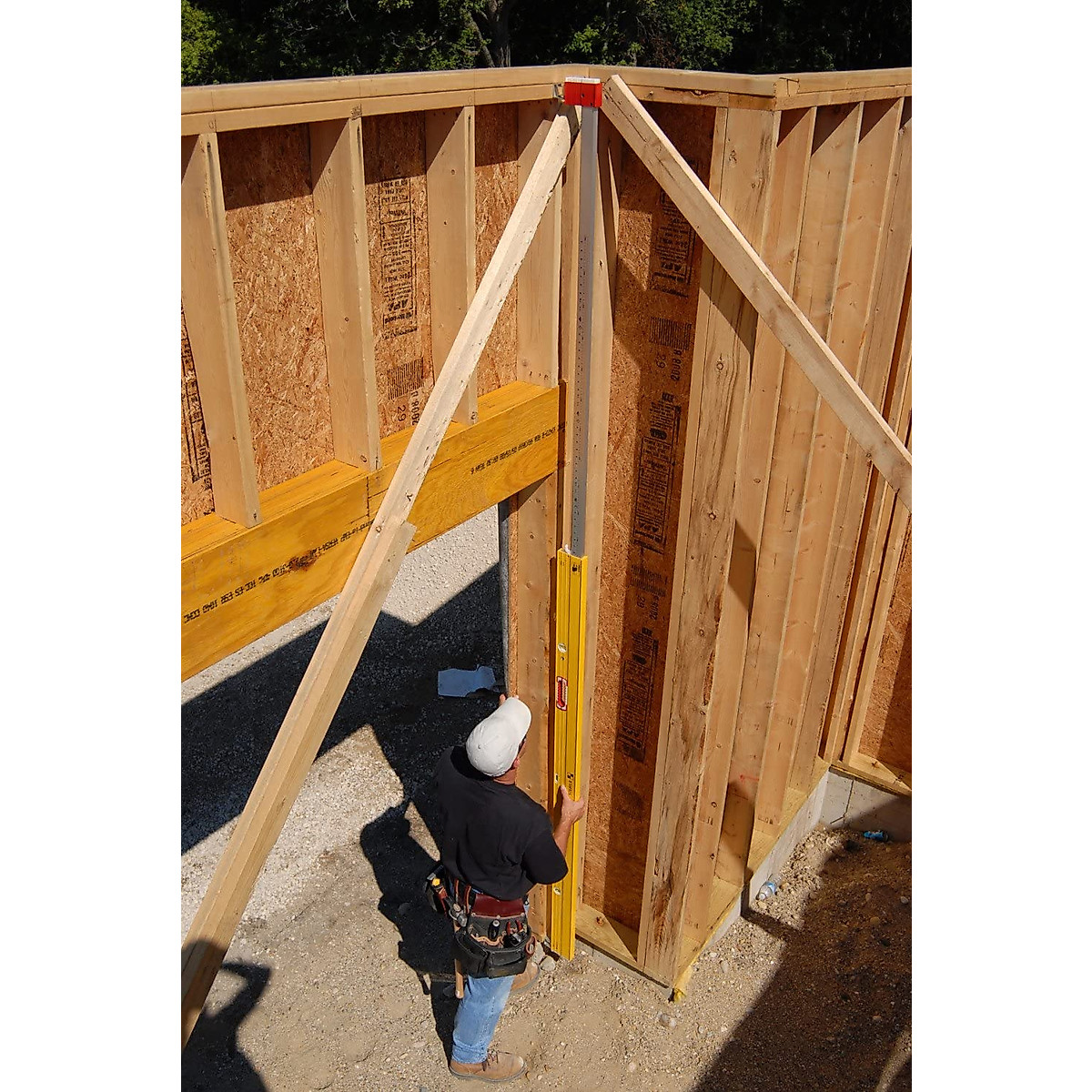 Stabila 35610 Type 106T Extendable Plate Level 6-10 Feet with Removable Standoffs The Extra Long Spirit Level For Accurate Measurements Across Irregularities and Laths, Yellow