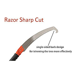 HOSKO 10FT Pole Saw for Tree Trimming, Long Extension Pruning Saw, Blade Tree Trimmer Pole, Manual Pole Cutter for, Yard Garden and Patios Trees Branches Cutting