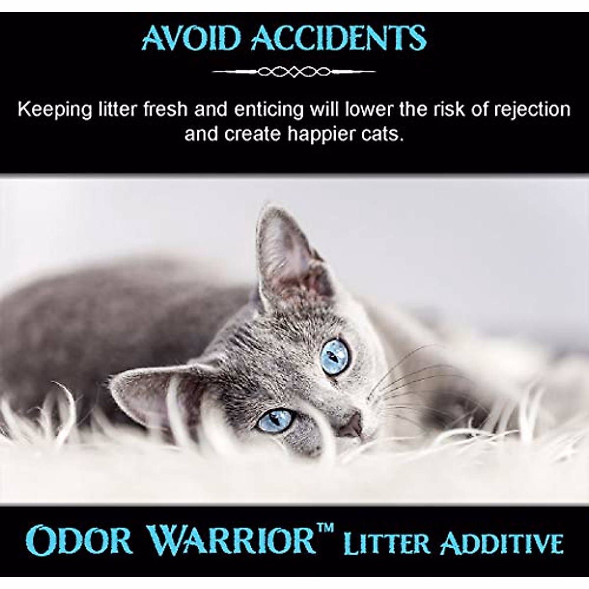 Sapphire Labs Odor Warrior Cat Litter Deodorizer | Cat Litter Odor Control with Ultra Absorbing Activated Charcoal | Extend The Life of Your Kitty Litter with a Truly Fragrance Free Litter Solution