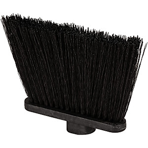 SPARTA 3688403 Flo-Pac Duo Sweep Synthetic Unflagged Warehouse Broom with Metal Handle, 7" Trim x 13" Width Bristle, 48" Overall Length, Black
