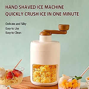 YEJAHY Ice Shaving Machine, Snow Cone Crusher, Advanced Manual Ice Shaving Machine, Household Kitchen Utensils, And A Freezing Mold For Making Smoothies