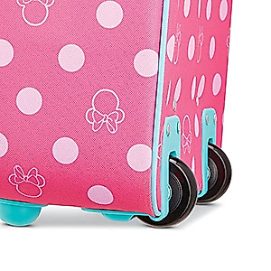 AMERICAN TOURISTER Kids' Disney Softside Upright Luggage,Telescoping Handles, Minnie, Carry-On 18-Inch
