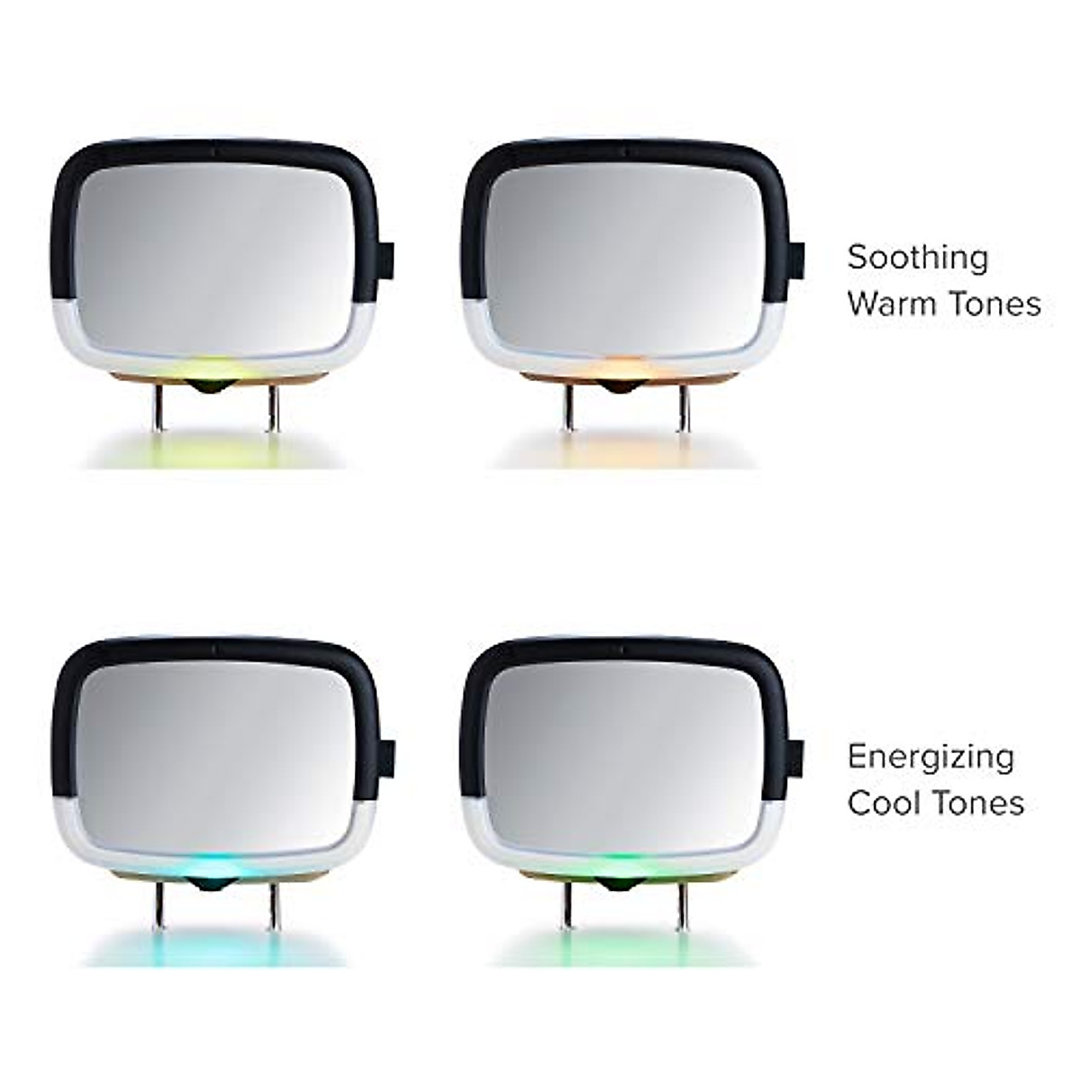 Munchkin® Brica® Night Light™ Pivot Baby in-Sight® Adjustable Car Mirror, Crash Tested and Shatter Resistant, Black