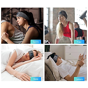 Sleep Headphones Bluetooth Headband Wireless Sports Earphones, Sleeping Headphone with Ultra-Thin HD Stereo Speakers Long Time Play Headset for Side Sleepers Workout Running Yoga Travel Gifts