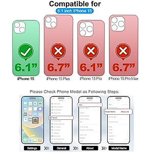 CAVOKAS iPhone 15 Wallet Case, Detachable Leather Case with Card Holder, Strong Magnetic Compatible with MagSafe Wireless Charging, Kickstand Shockproof Cover 6.1 Inch, Brown